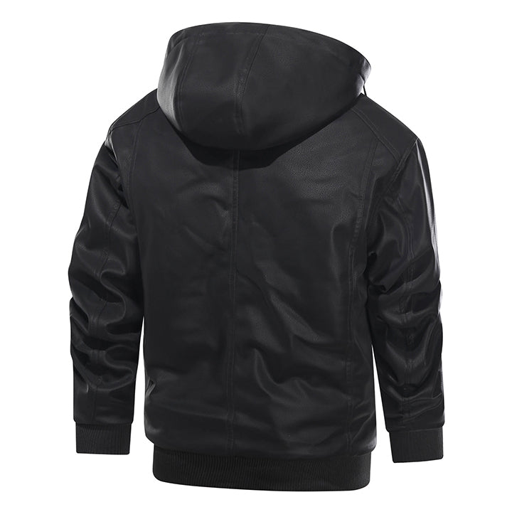 Black Marziano Leather Jacket – David Outwear