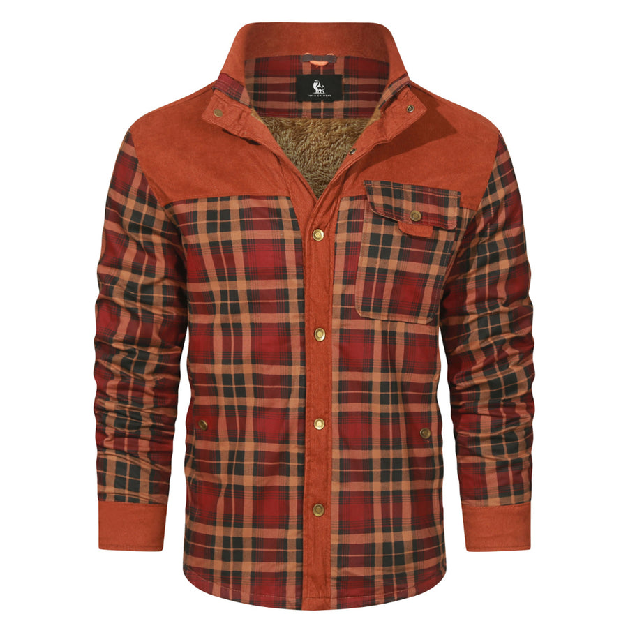 Classic Red Plaid Shirt Jacket – David Outwear