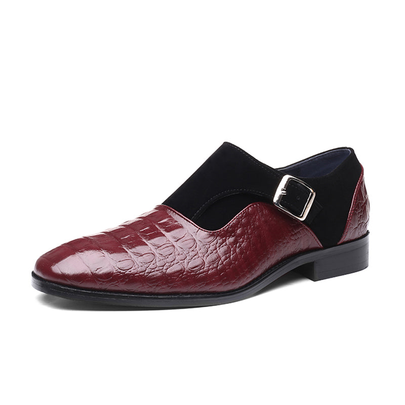 Maroon Snake Embossed Dress Shoes – David Outwear